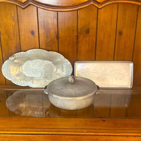 Kitchen | 195s Hammered Aluminum Serve Ware | Poshmark